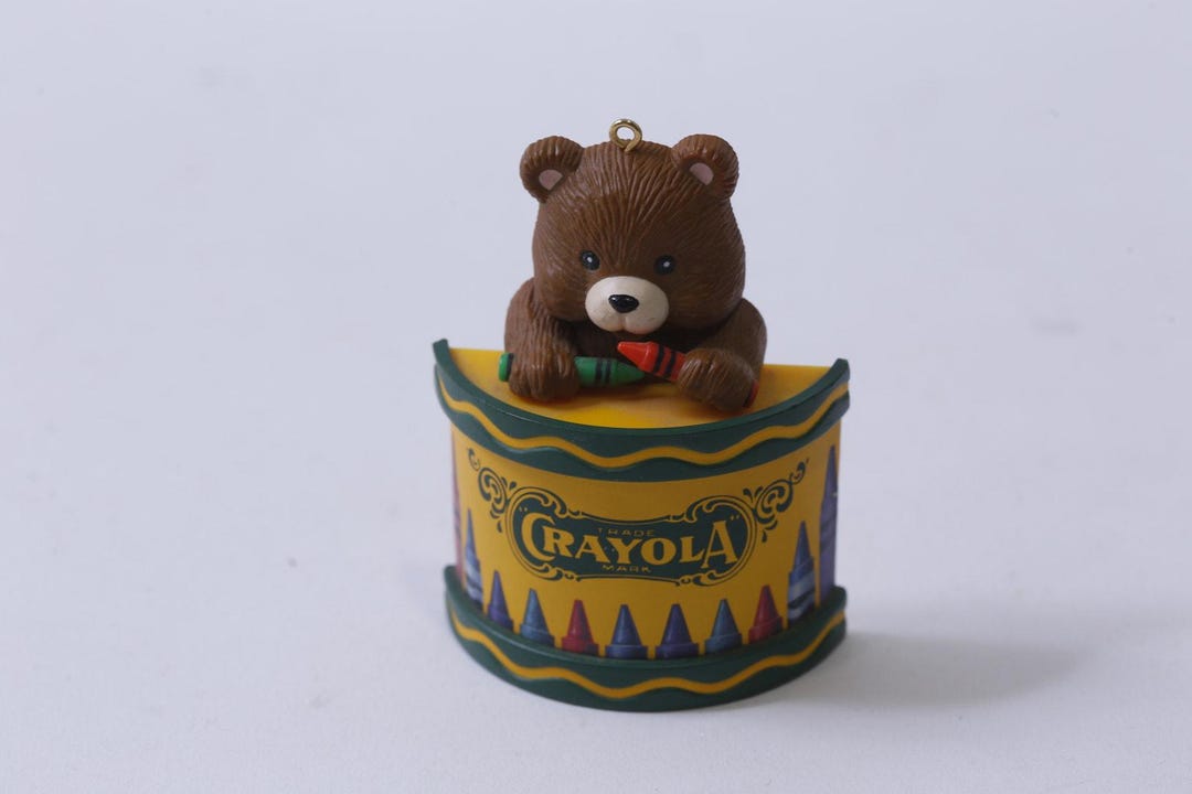1992, Crayola Crayons, Teddy Bear, Christmas Ornament, Holiday, Decor ...