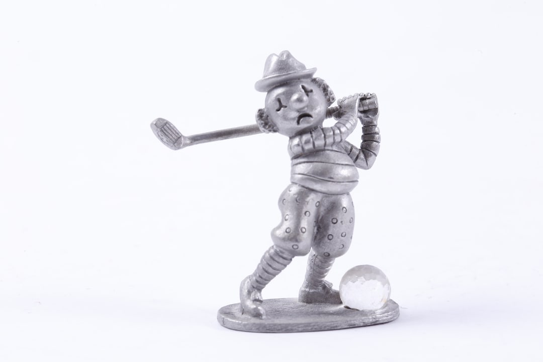 Golfer, Clown, Signed, Pewter, Figurine, Spoontiques, M472, Statuette ...
