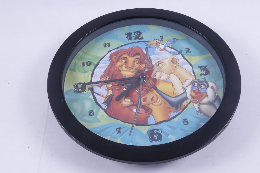 Disney, the Lion King, Round, Clock, Wall Hanging, Cartoon, Kids Room ...