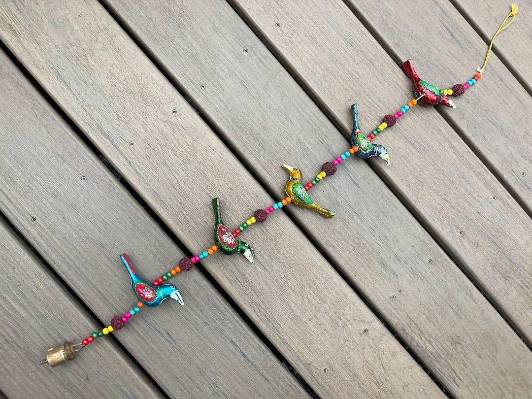 Vintage Tota Bird Indian Colorful Ornament, Garden Decor, Metal Birds ...
