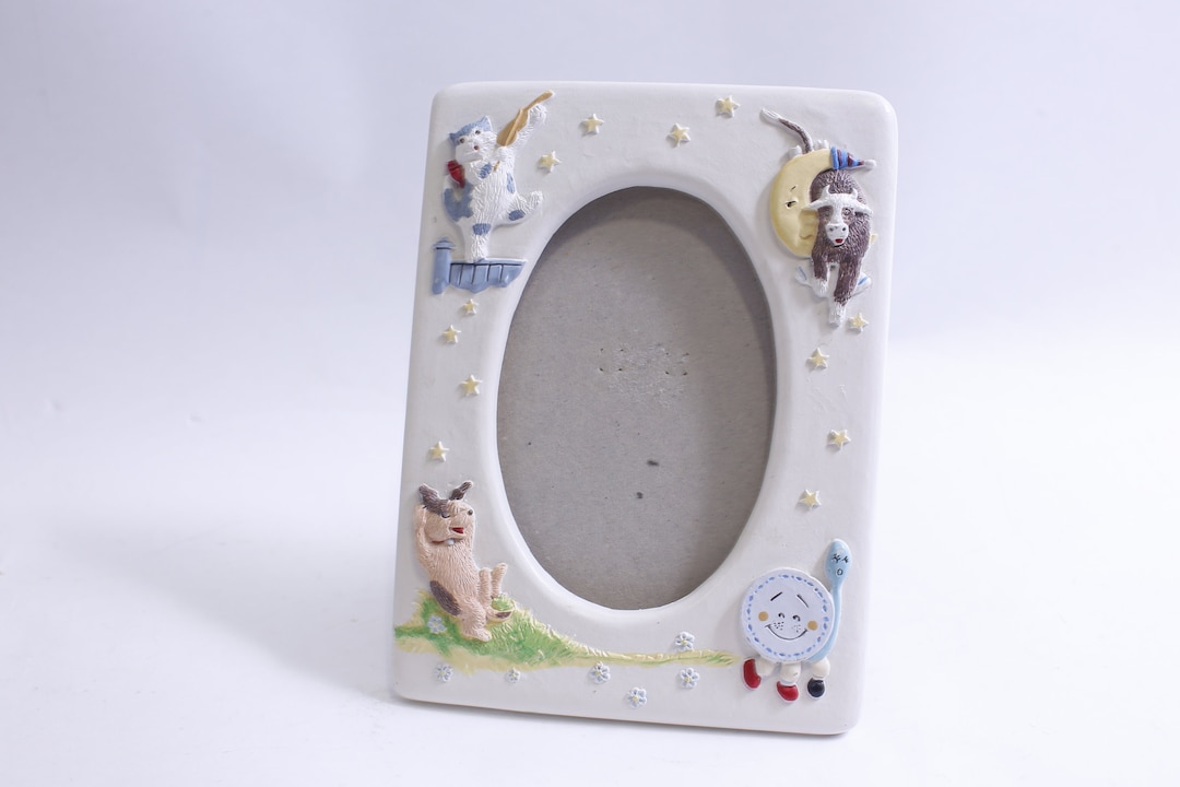 Nursery Rhyme, Frame With Cute Animals, 5x7", Relief Frame, Vertical ...