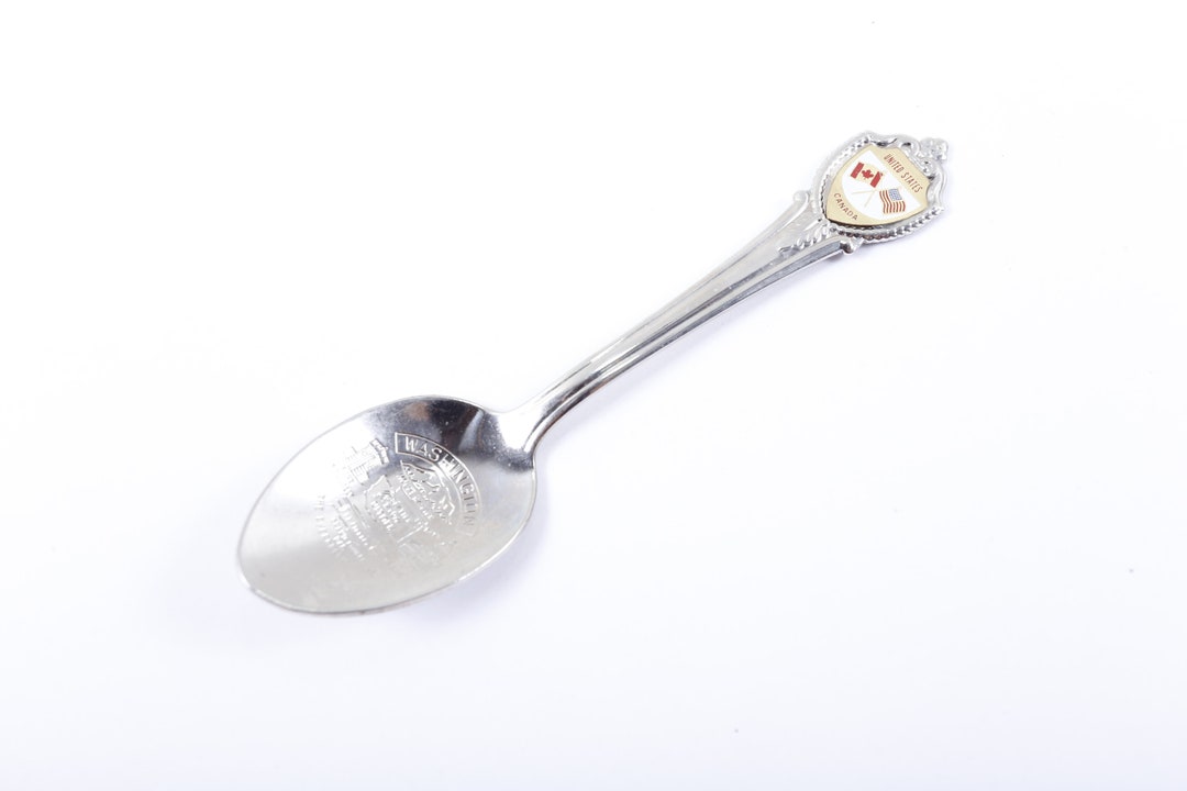 United States Canada Flags Washington Teaspoon Spoon Souvenir Design ...