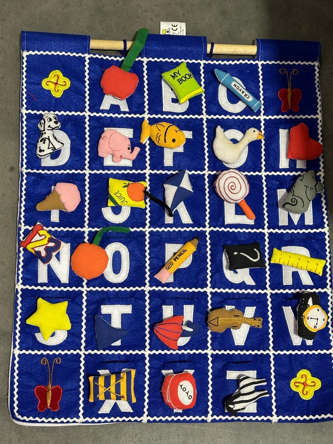 ABC, Alphabet, Wall Pocket, Small Objects, Learning to Read ...