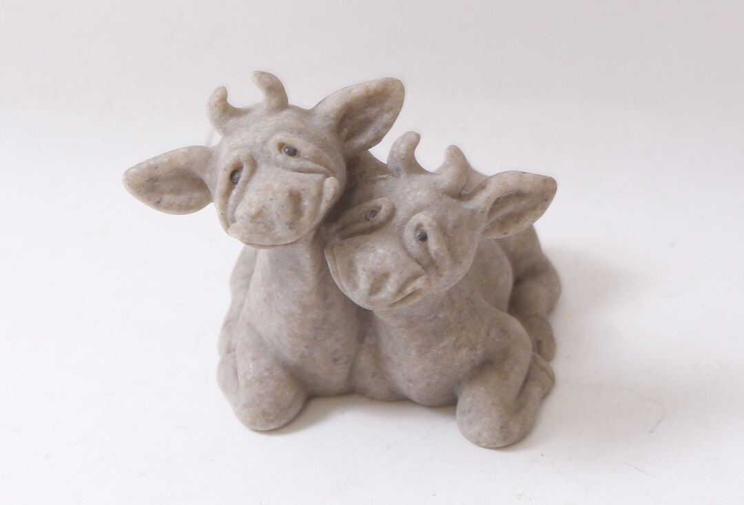 Quarry Critters, Cherry and Chip Cows Figurine, Second Nature, 2000 ...