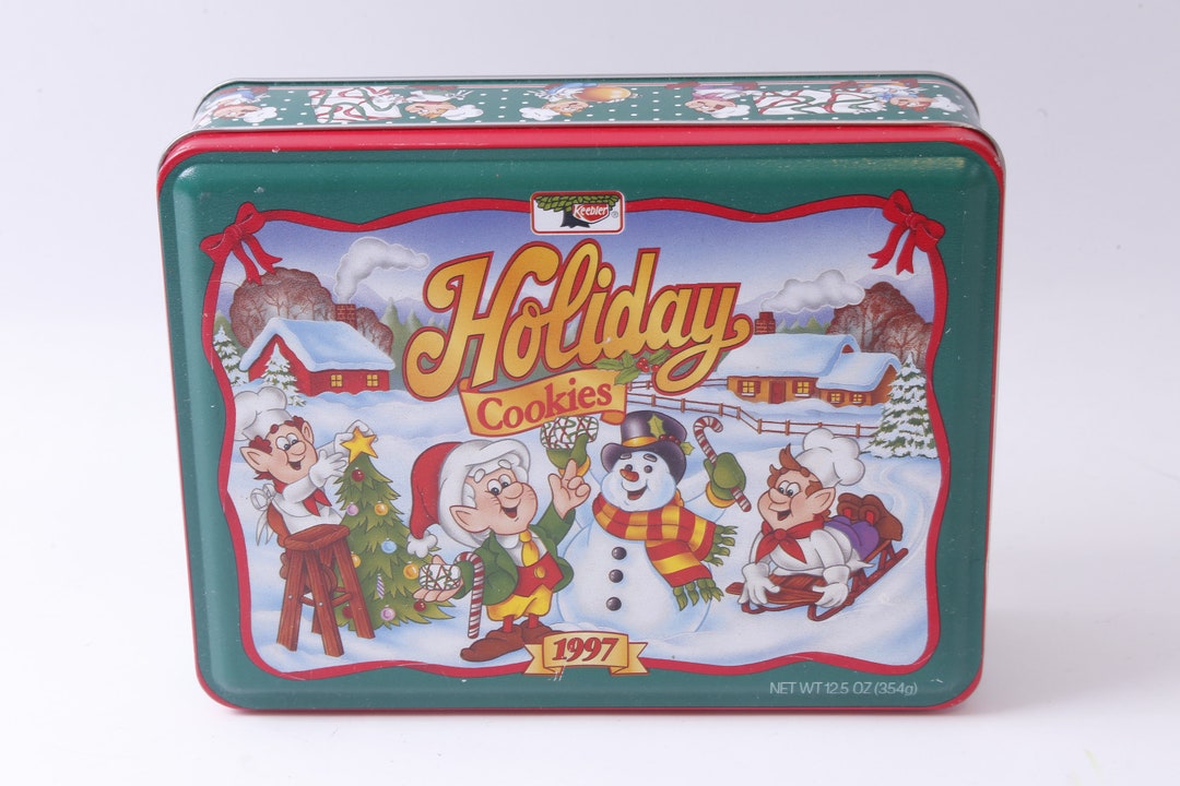 Keebler, Holiday Cookies, 1997, Tin Box, 8 X 6", Christmas, Winter ...
