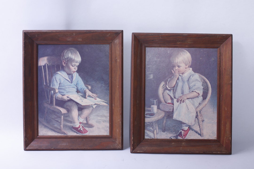 James Ingwersen, Gary and Gretchen, Prints, Framed, Set of Two, Boy ...