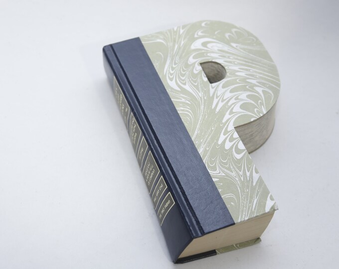 Book Cut Into P Shape, Big Letter, Bookshelf, Photo Prop, Office ...