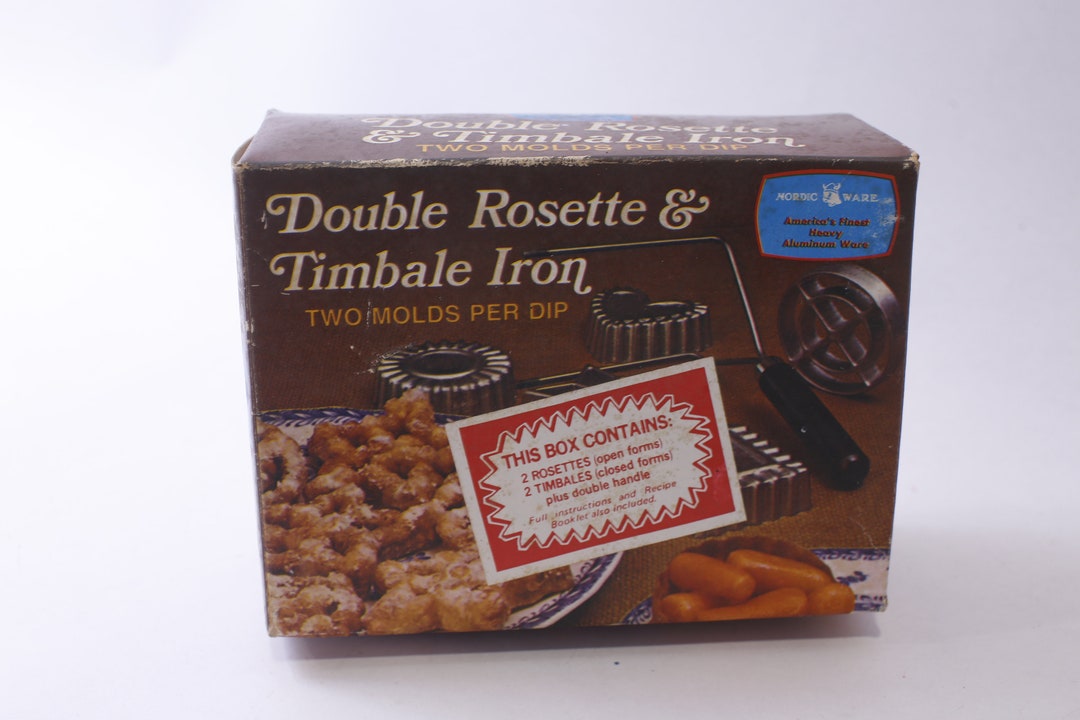 Double Rosette & Timbale Iron, Two Molds per Dip, Nordic Ware, Baking ...