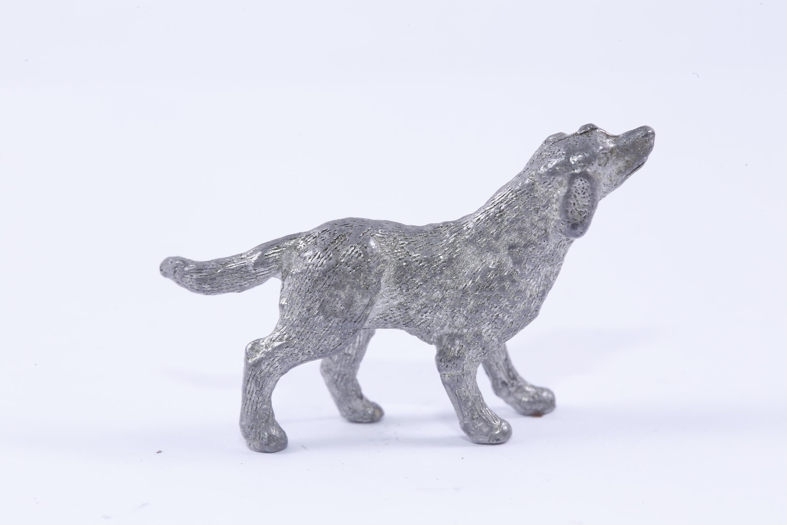 Dog Standing Looking Up Little Pewter Figurine Animal - Etsy