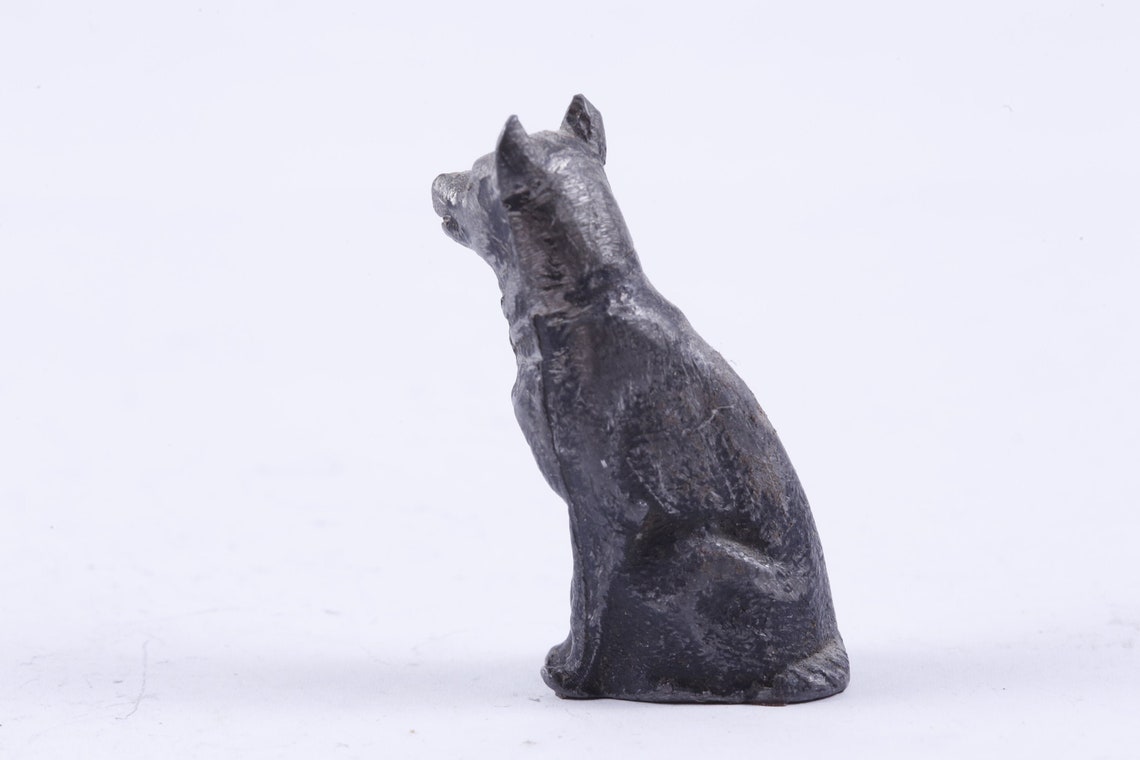 Dog Sitting Little Pewter Figurine Statuette Interior - Etsy Hong Kong