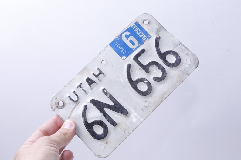 Utah Car Plate Numbers Vehicle Registration Plate White - Etsy