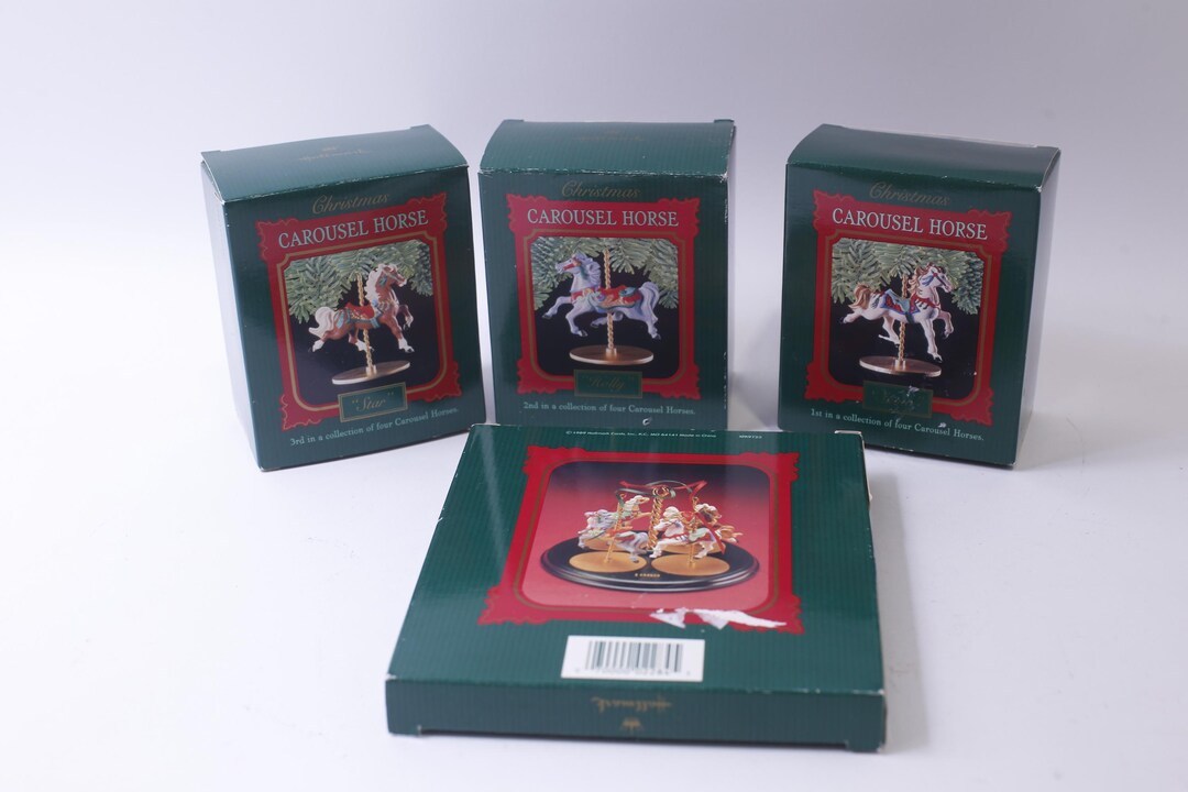 Christmas Carousel Horse, Hallmark Keepsake Ornaments, Set of 4, Star ...