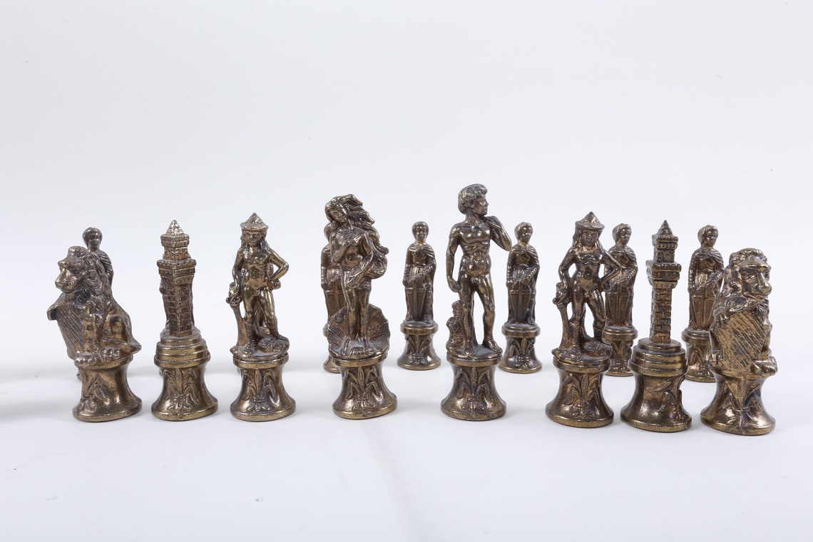 Florence Italian Renaissance Art Chess Set Figures Statue of | Etsy