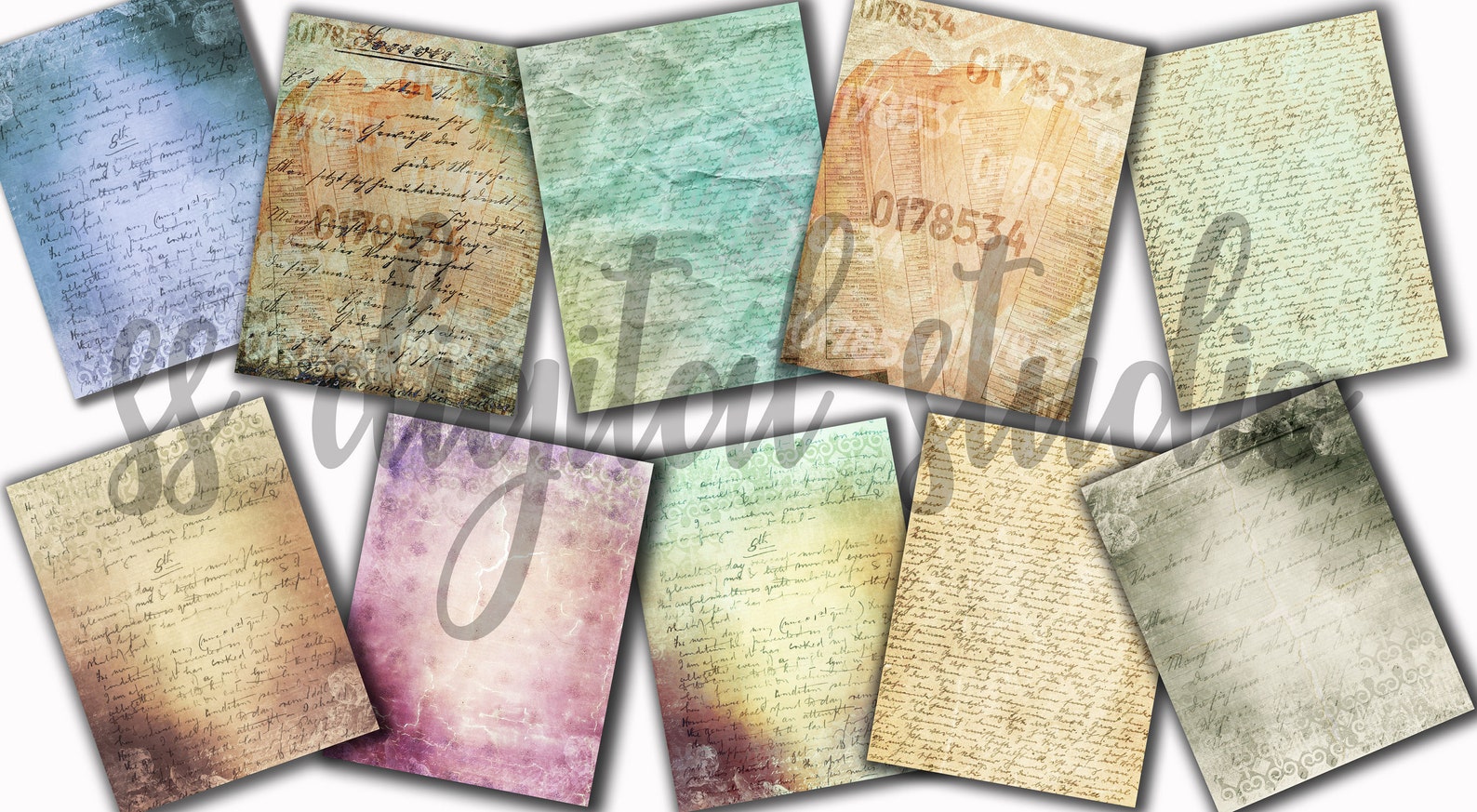 Vintage Antique Junk Journal Paper Transcript Scripted - Etsy