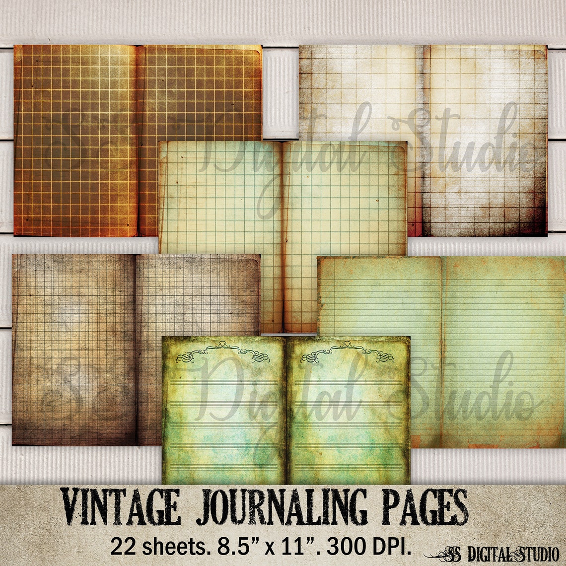 Landscape Journal Writing Paper Notebook Digital Paper - Etsy