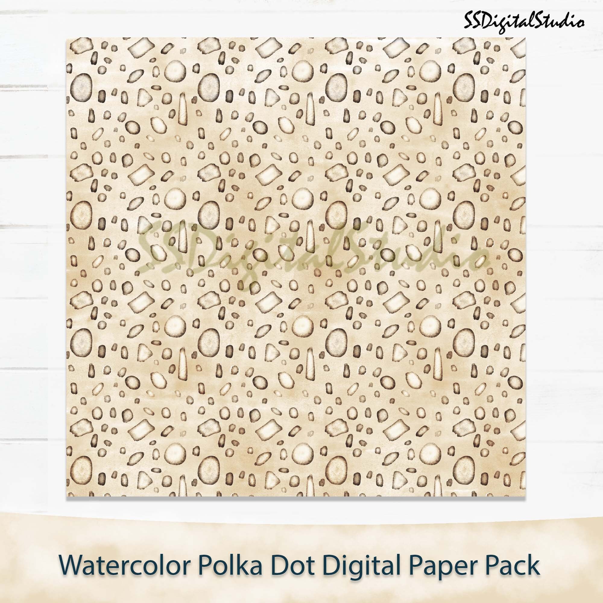 Watercolor Polka Dots Pastels Holiday Digital Paper Pack - Etsy