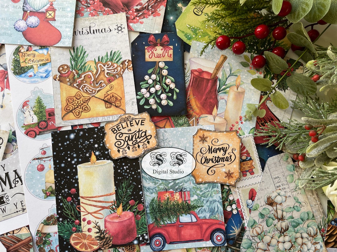 Christmas Journal Kit, Winter Journal Kit, Cozy, Snow Background ...