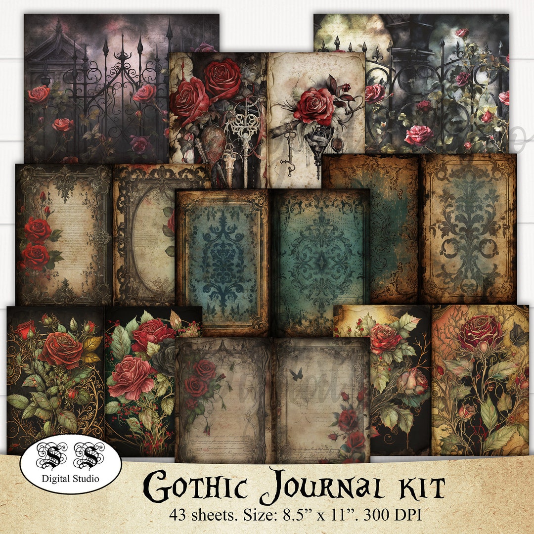 Gothic Journal Kit, Digital Kit, Colorful, Mystical, Mysterious Junk ...