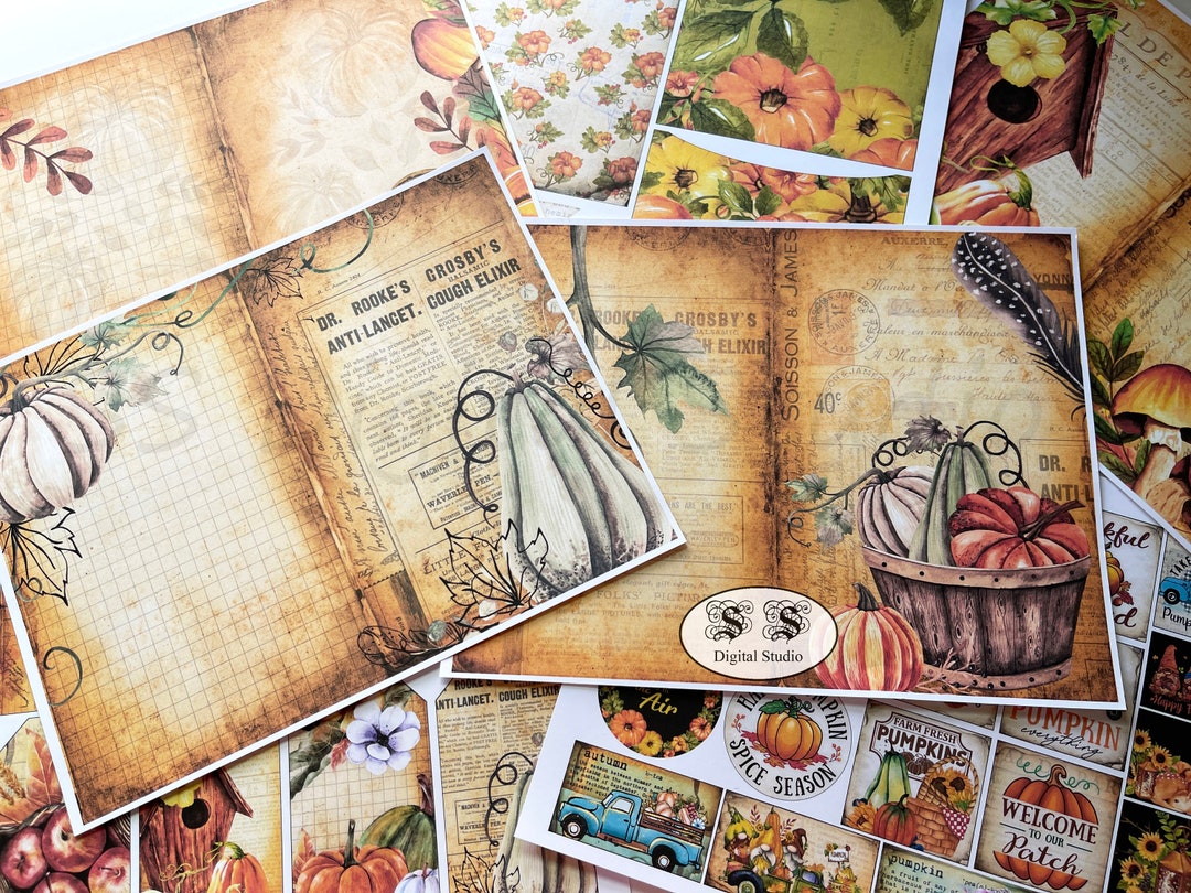 Rustic Autumn Journal Kit Autumn Junk Journal Kit Printable - Etsy