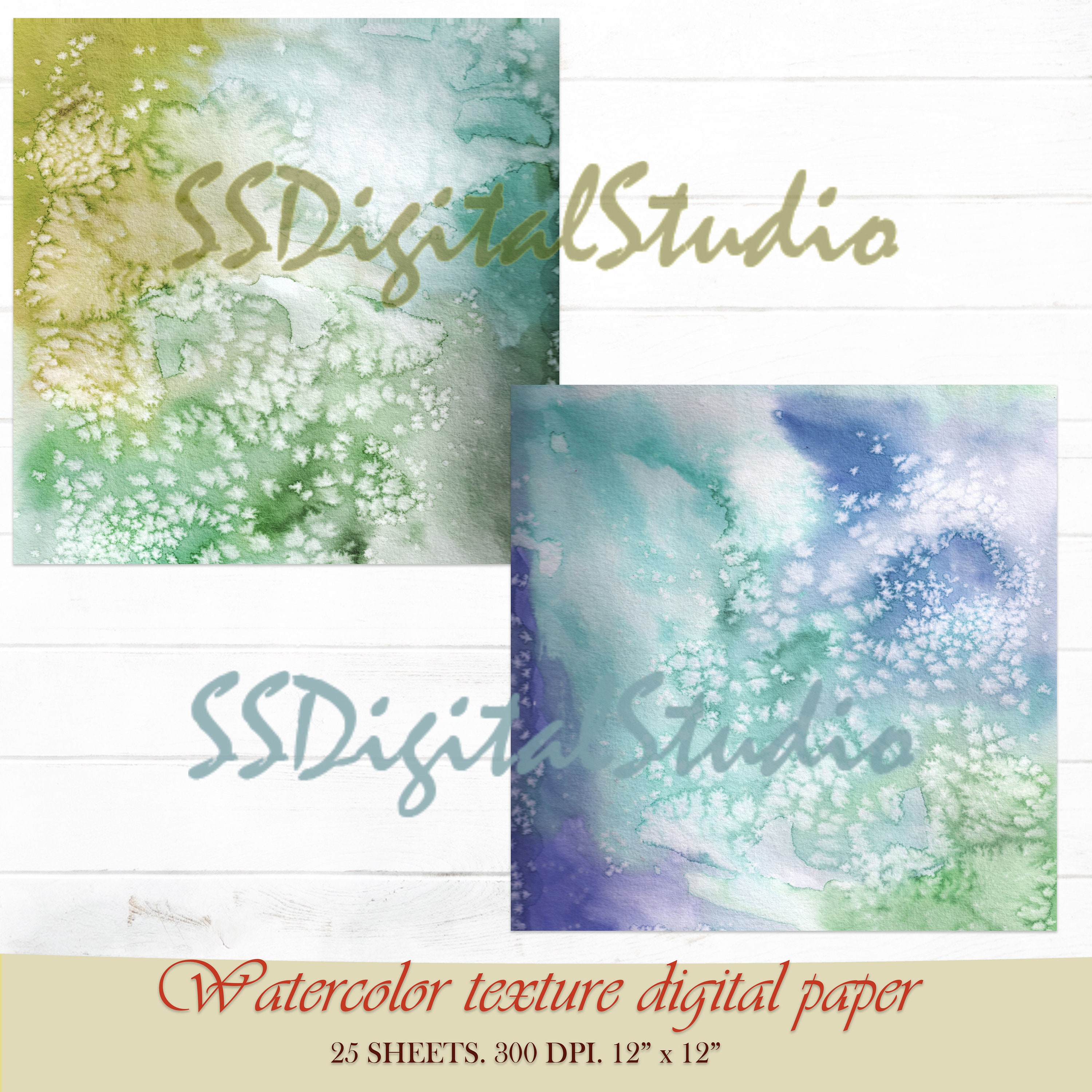 Watercolor Background Texture Vibrant Color Digital Paper | Etsy