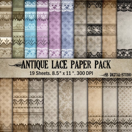 Vintage Digital Paper Pack Junk Journal Antique - Etsy