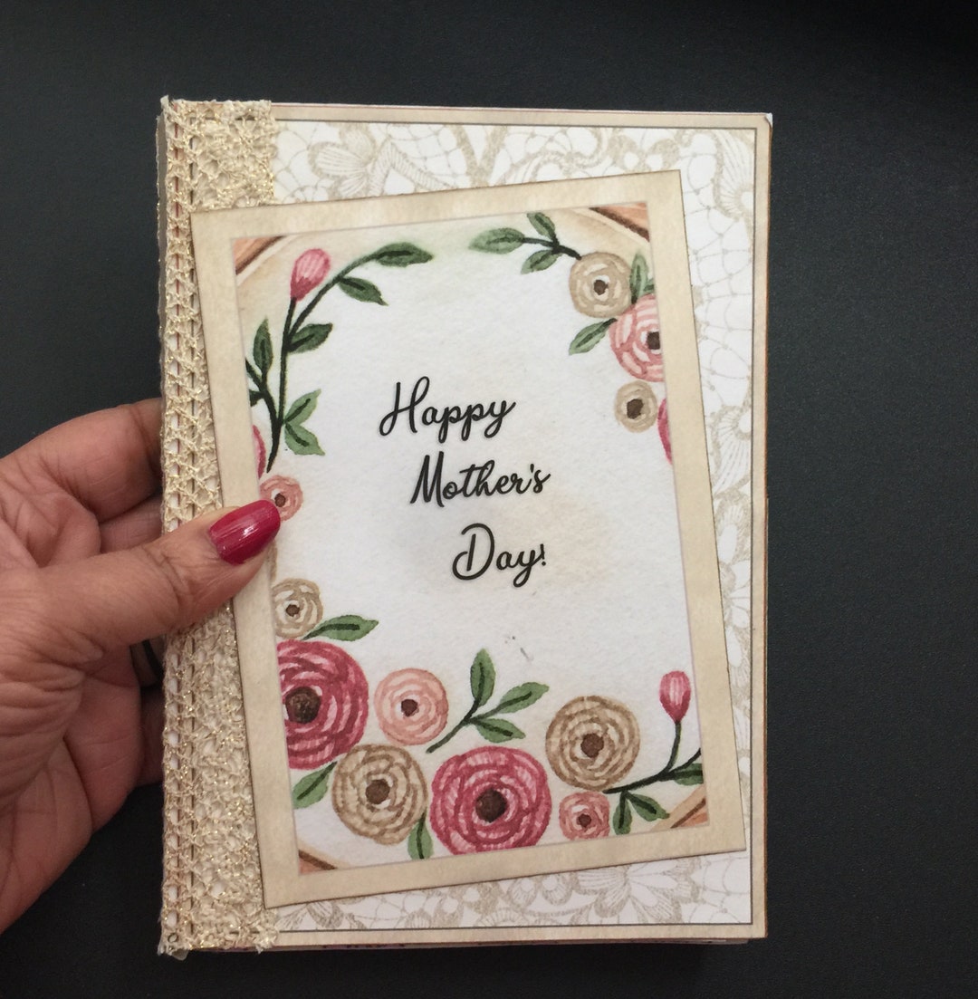 DIY Mother's Day Folio Journal Kit, Gift for Mom, Notebook, Folder Junk ...