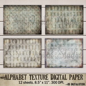 Landscape, Antique,grunge, Vintage, Alphabet Texture, Paper Pack, Junk ...