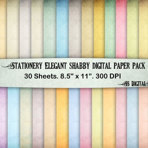 30 Sheets,stationery Paper, Download Journal,shabby Elegant Paper ...
