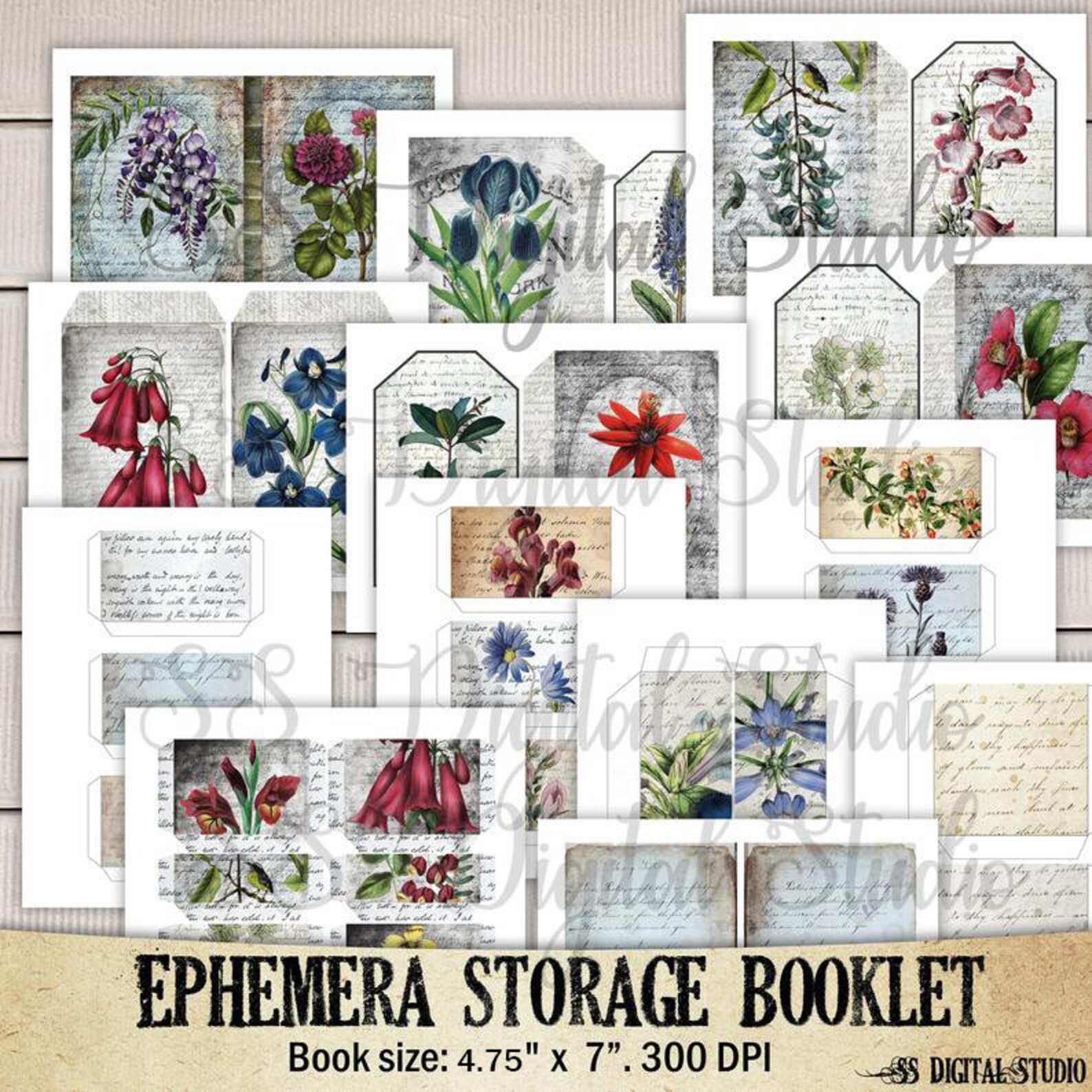 Ephemera Storage Booklet Folder Folio Junk Journal Kit - Etsy