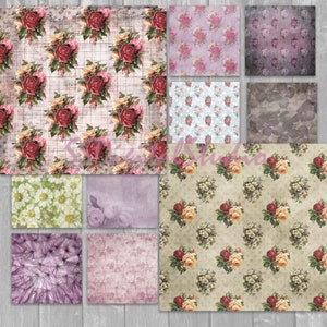 Floral, Background, Pink, Paper, Printables, Scrapbooking, Shabby, Chic ...