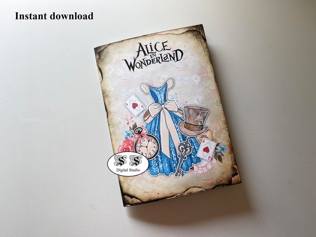 Alice in Wonderland Journal Insert, Folio, Tea Party, Folder, Junk ...
