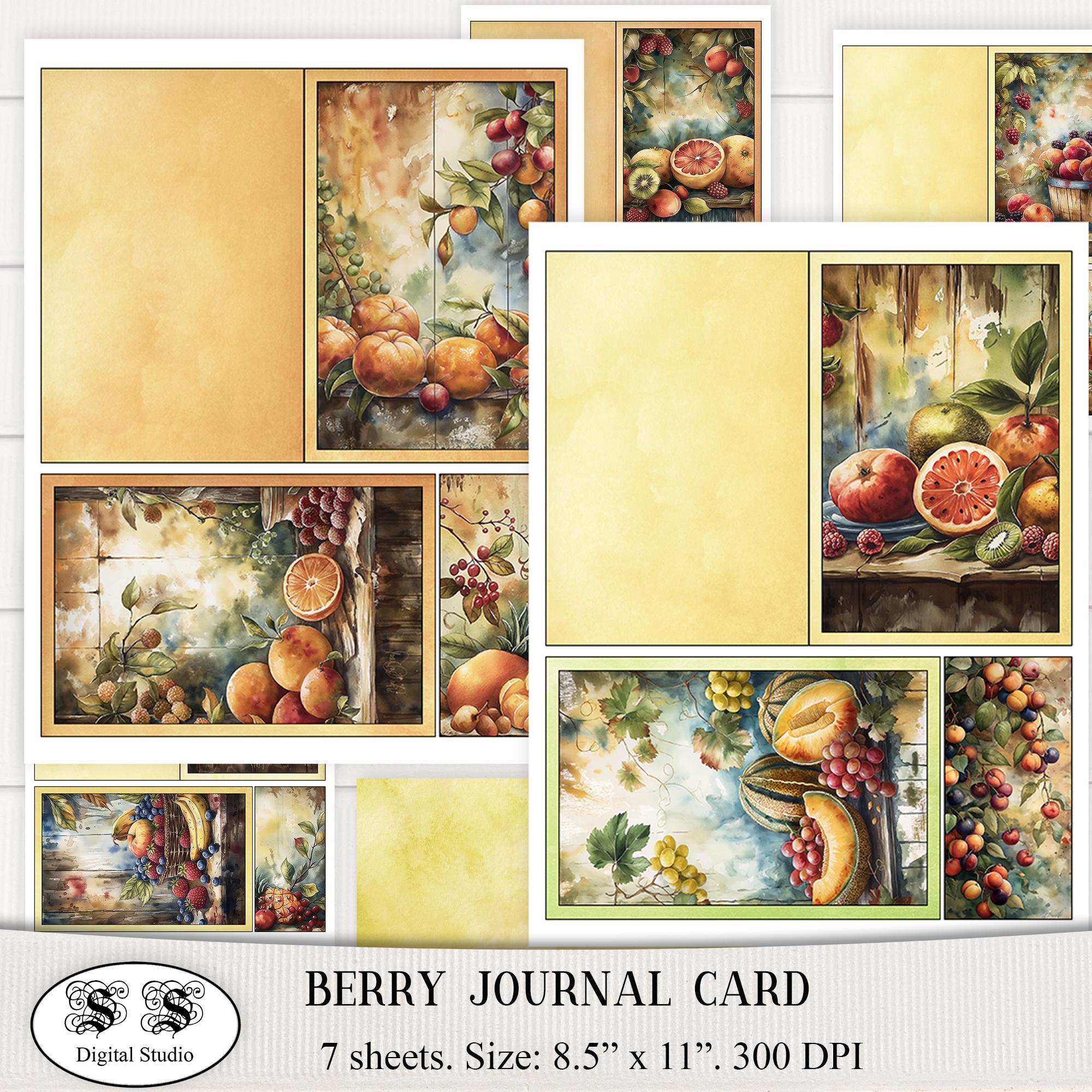 Printable Berry Journal Card - Etsy