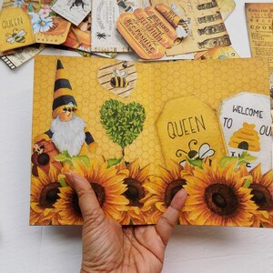 DIY project Bee Pocket Notebook Bee book Junk Journal | Etsy