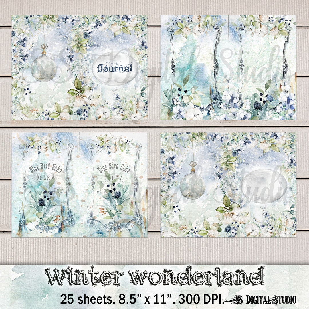 Winter Wonderland Journal Kit: Printable Christmas Ephemera (digital ...