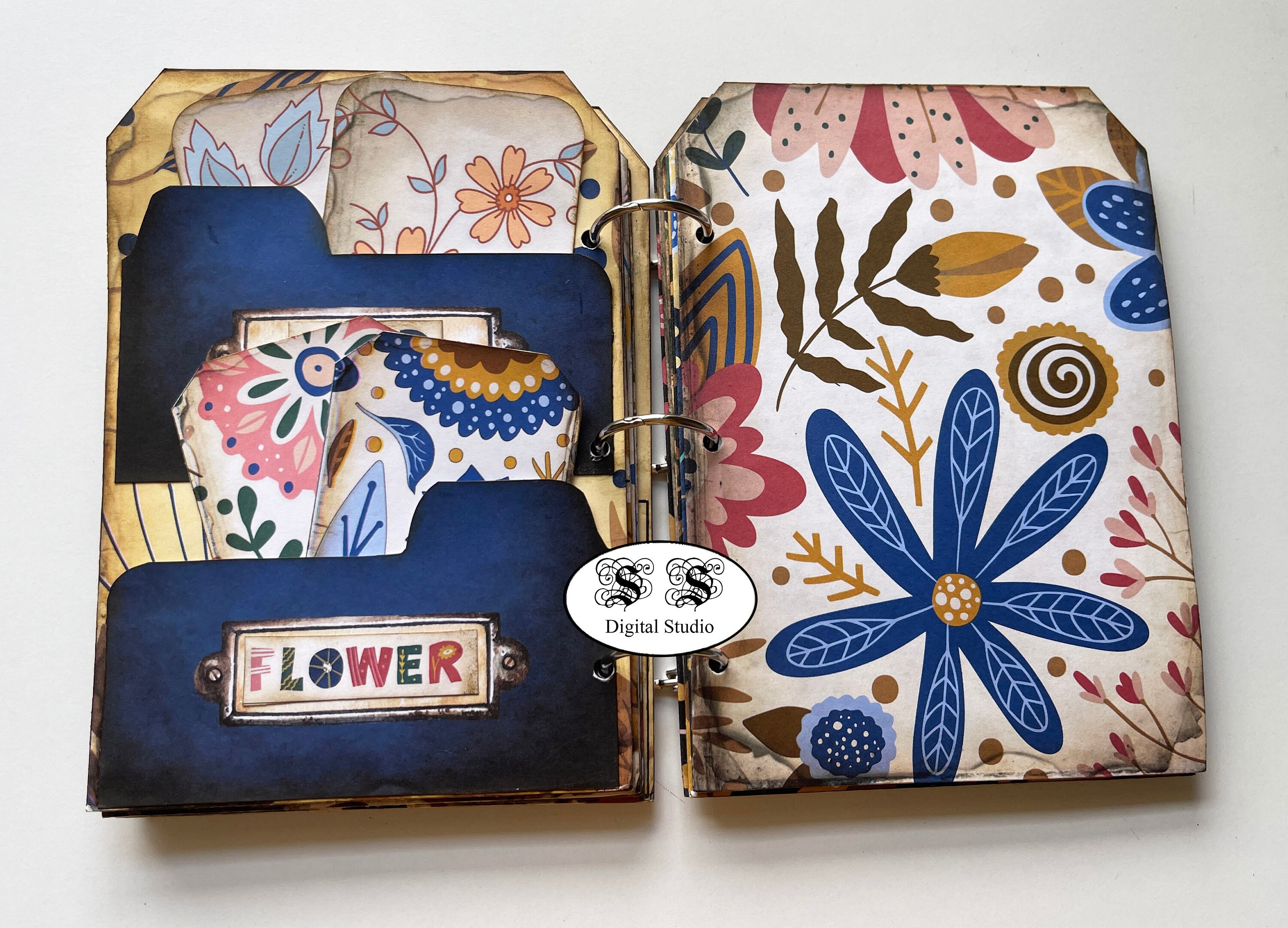 Tag Ephemera Storage Booklet Retro Bohemian Style Folder - Etsy