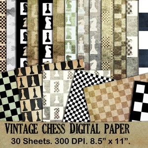 Chess,vintage, Checkered Pattern,digital, Paper, Background, Card ...
