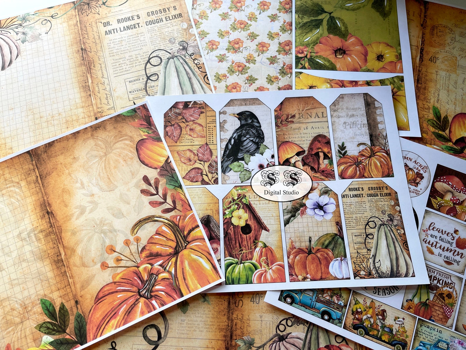 Rustic Autumn Journal Kit Autumn Junk Journal Kit Printable - Etsy