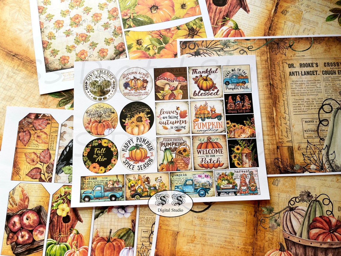 Rustic Autumn Journal Kit Autumn Junk Journal Kit Printable - Etsy