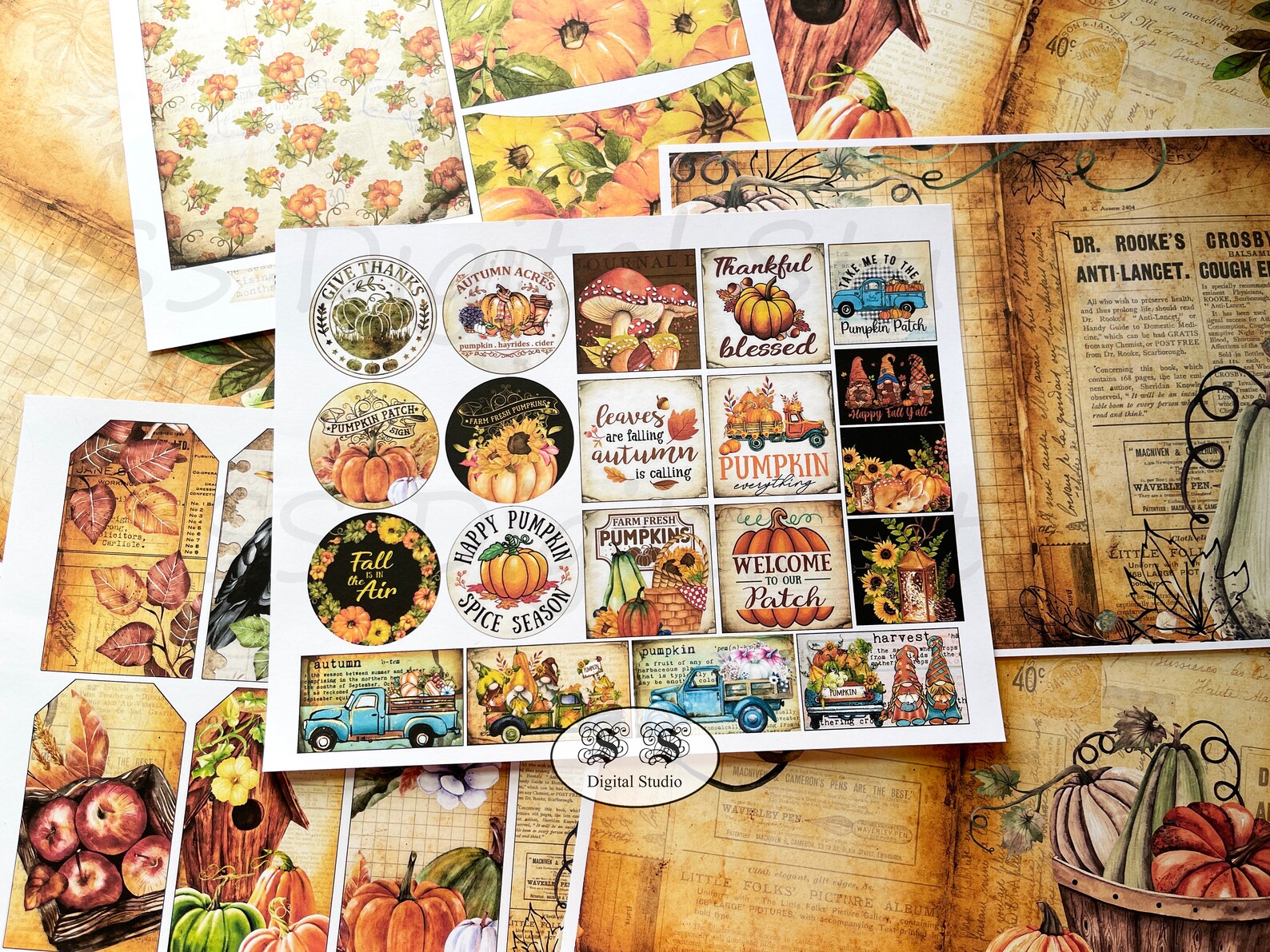 Rustic Autumn Journal Kit Autumn Junk Journal Kit Printable - Etsy