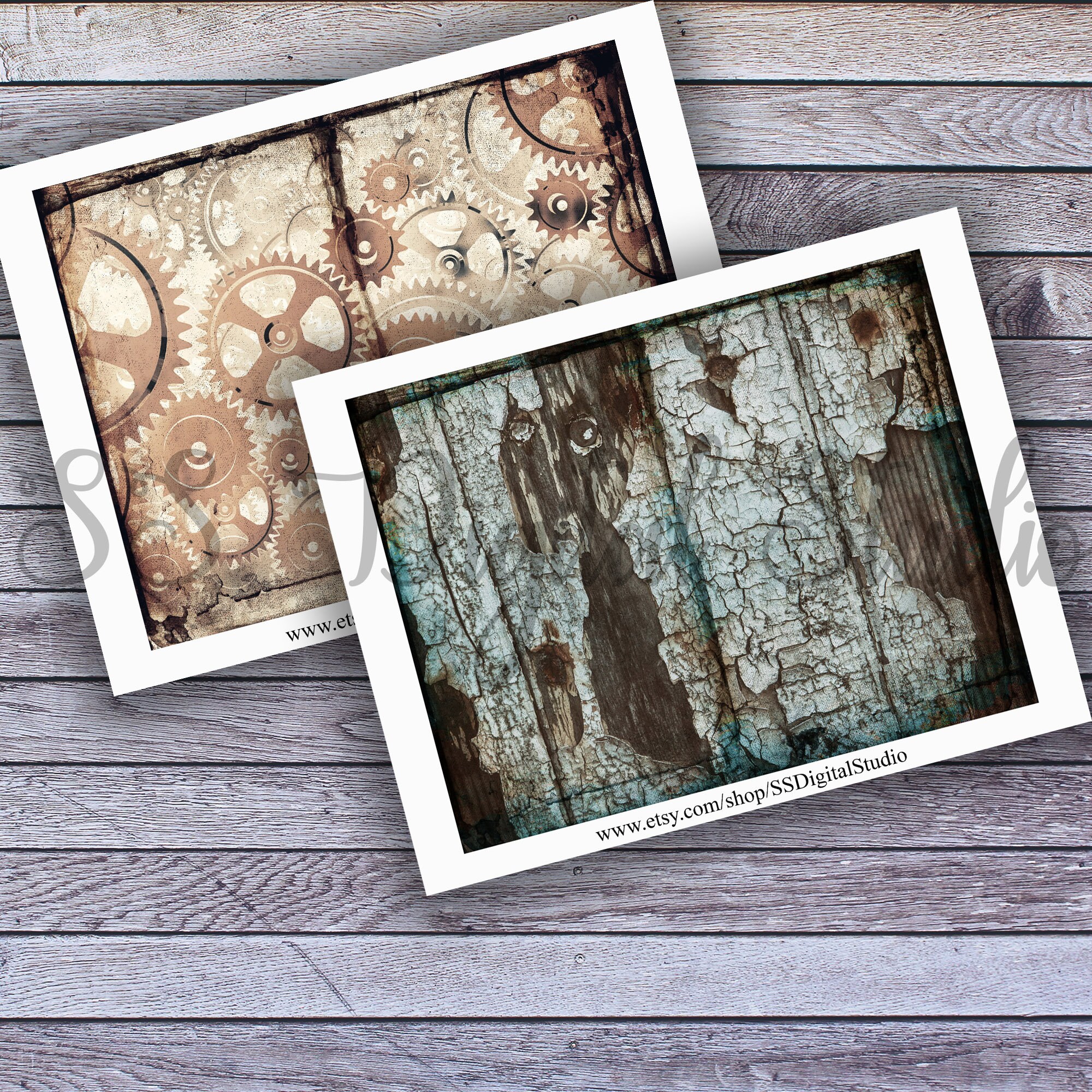 12 Sheets Rusty Journal Covergrunge Paper Vintage | Etsy