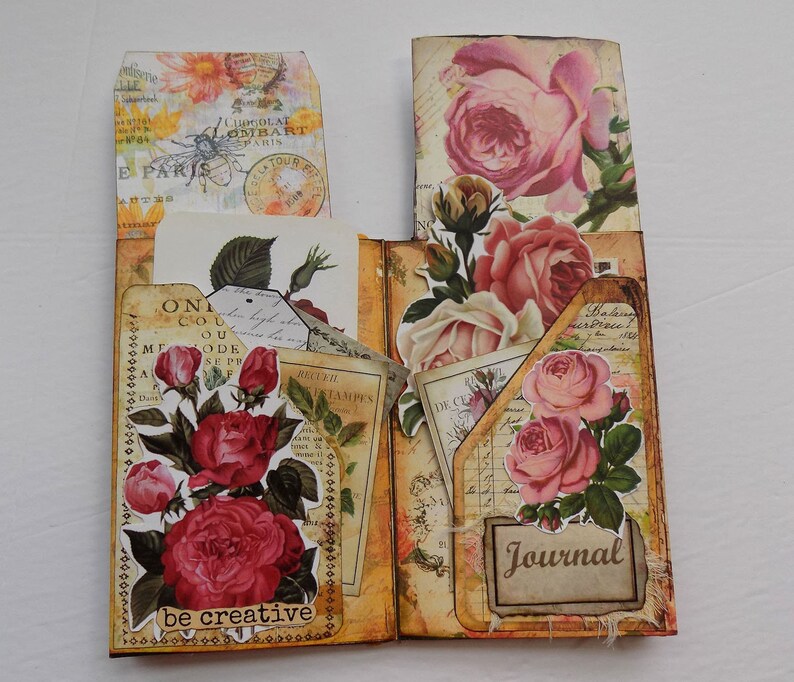 DIY Project Ephemera Booklet Folder Folio Junk Journal | Etsy