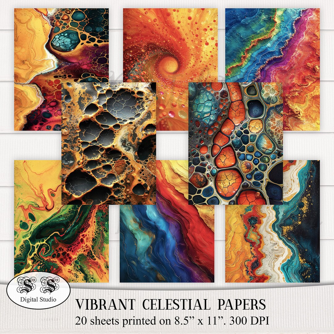 Printable Colorful Grunge Texture Paper, Mixed Media, Rusty, Journal ...