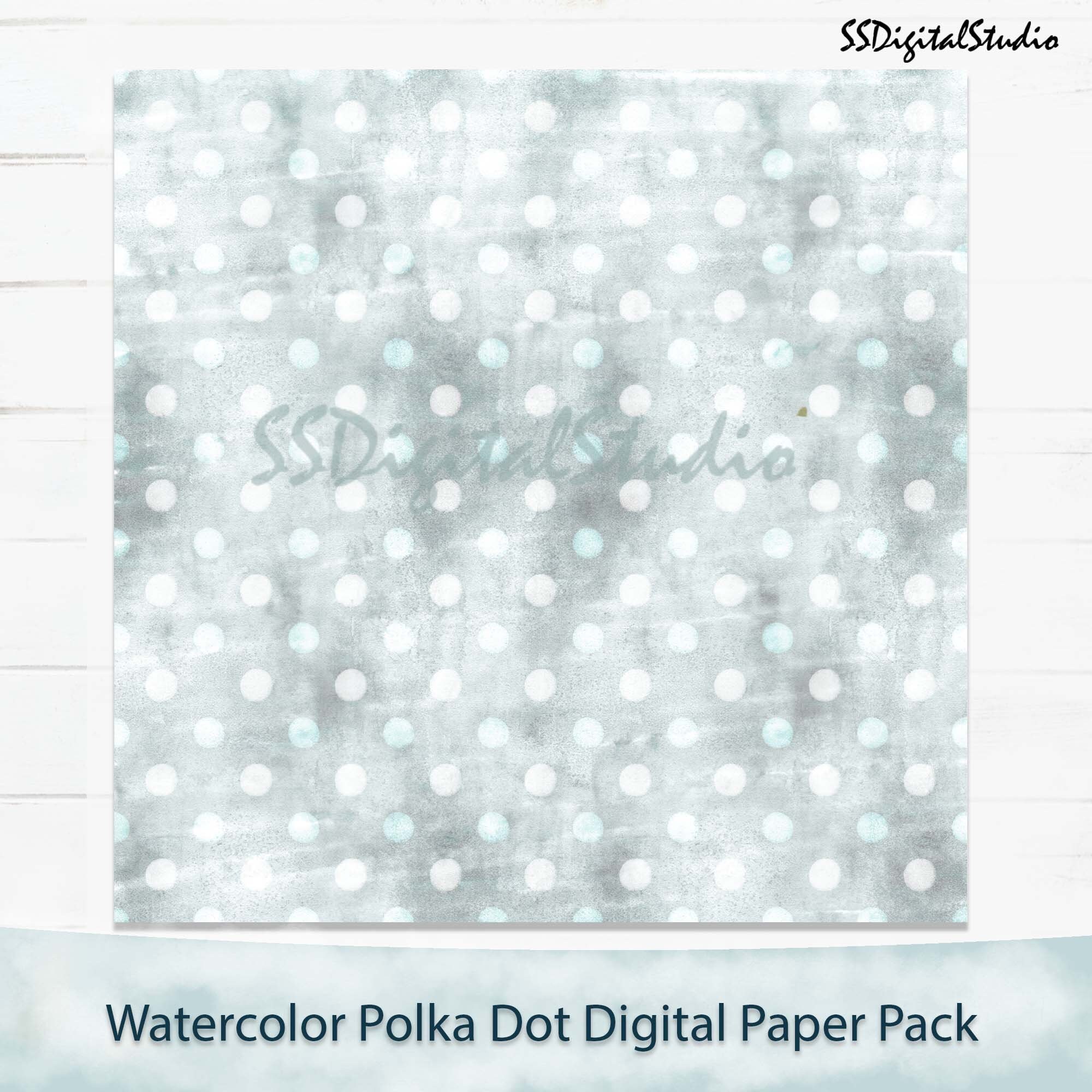 Watercolor Polka Dots Pastels Holiday Digital Paper Pack - Etsy