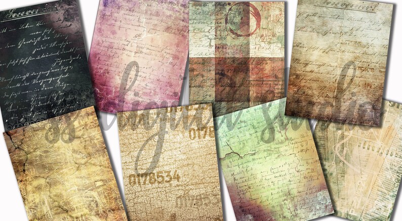 Vintage Antique Junk Journal Paper Transcript Scripted - Etsy