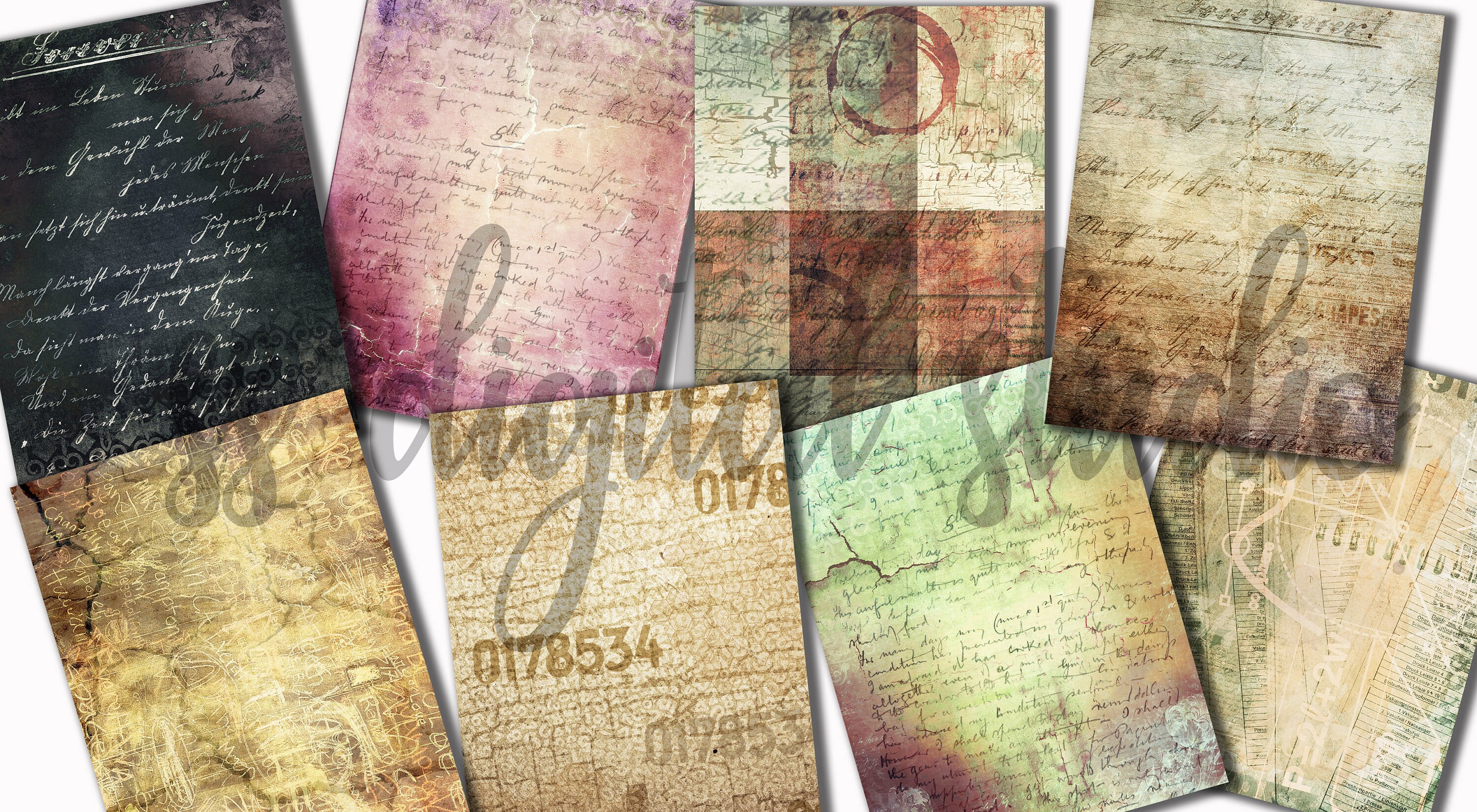 Vintage Antique Junk Journal Paper Transcript Scripted - Etsy