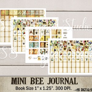 Bee Keeper Journal , Busy Bee , Mini Book, Book Charm, Printable Mini ...