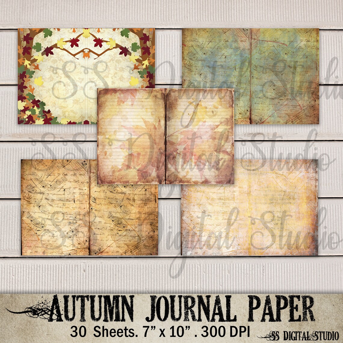 Fall journal kit Autumn Junk Journal Kit Printable Vintage | Etsy