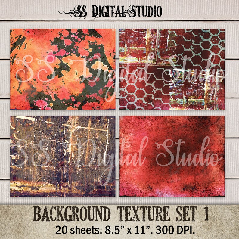 20 Sheets Rusty Journal Cover Grunge Paper Vintage | Etsy