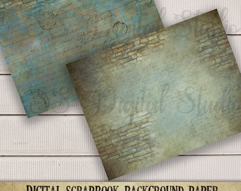 10 sheets Landscape butterfly Script stamp Mixed Media | Etsy