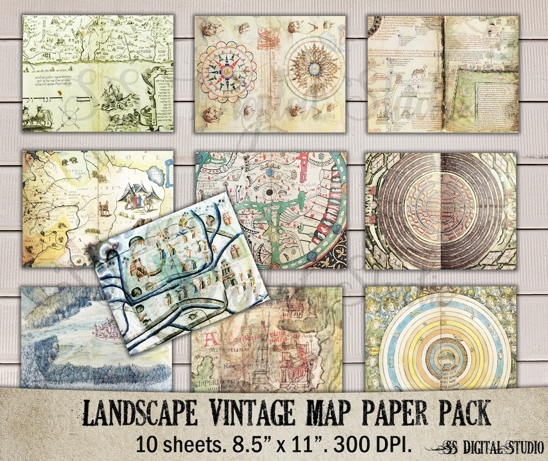 Vintage, Digital Paper, Map, Antique Paper, Card Making, Back Ground ...